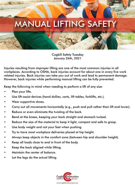 Manual Lifting Safety Tips