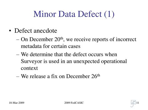 PPT Lessons Learned From Data Defects PowerPoint Presentation Free Download ID 3930872