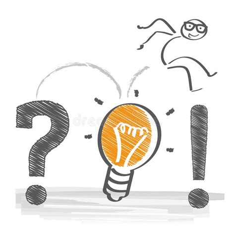 Brainstorming Problem Solving Scribble Stock Illustration