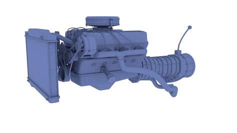 3d Model V8 Engine Turbosquid 1502813
