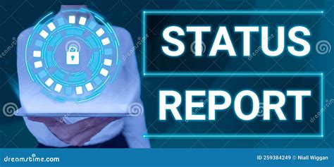 Writing Displaying Text Status Report Internet Concept Update Summary Of Situations As Of A