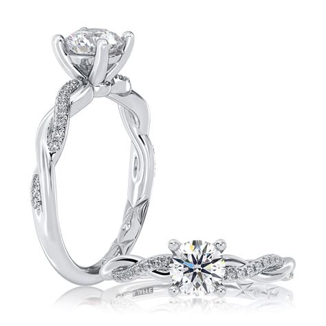 Twisted Shank Diamond Engagement Ring Gundersons Jewelers
