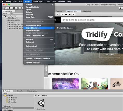 Standard Asset Package Import In Unity 20183 Game Development Stack