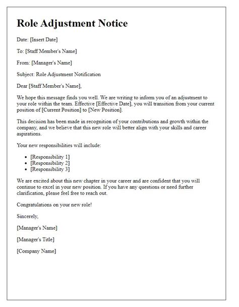 Letter Template For Role Transition Communication Free Samples In PDF Letterin