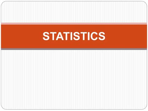 Statistics Pptppt