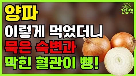 양파 이렇게 드세요 혈관 기름 때가 뻥 뚫리고 묵은 숙변이 쏟아집니다 Youtube