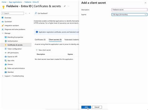 Integrations Tab Setting Up Microsoft Entra ID Knowledge Base
