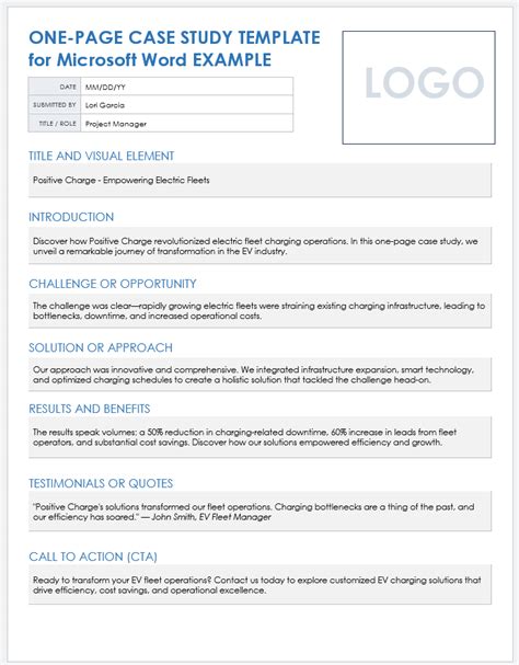 8 Free Microsoft Word Case Study Templates
