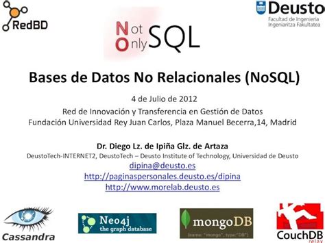pdf bases de datos no relacionales nosql cassandra couchdb