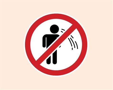 Advertencia No Escupir Firmar Y Etiquetar Vector Premium