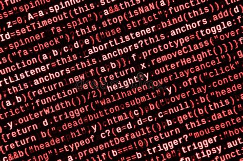 Writing Programming Code On Laptop Digital Binary Data On Computer