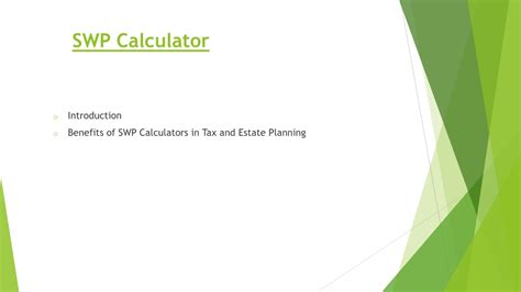 PPT SWP Calculator PowerPoint Presentation Free Download ID
