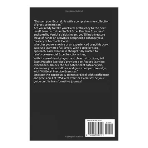 Dr Vanitha Vaidialingam Buy Ms Excel Practice Exercises Online India Ubuy