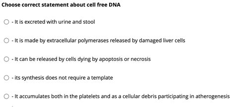 Answered Choose Correct Statement About Cell Bartleby