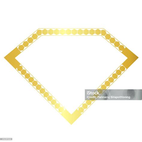 다이아몬드 프레임 다각형 모양 육각형 금 액자 사치 황금 프레임 금 테두리 황금 벡터 왕실 테두리 틀 장식 요소 고립 된 배경