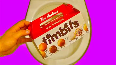 Will It Flush Tim Hortons Timbits Box 20 Pack Youtube