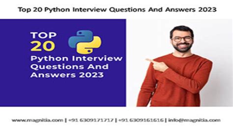 Free Download Top 20 Python Interview Questions And Answers 2023 Powerpoint Presentation