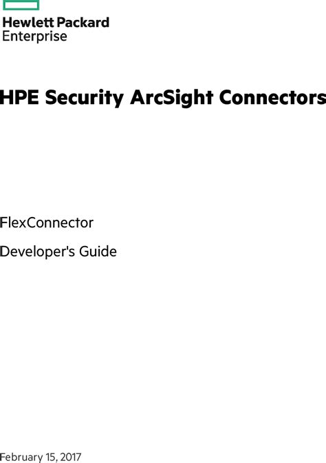 Arcsight Flexconnector Developers Guide Flex Conn Dev Config