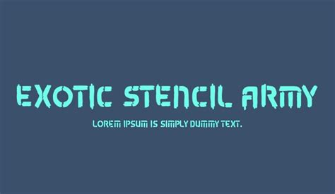فونت انگلیسی Exotic Stencil Army دیزاین سرا مرجع دانلود فونت و