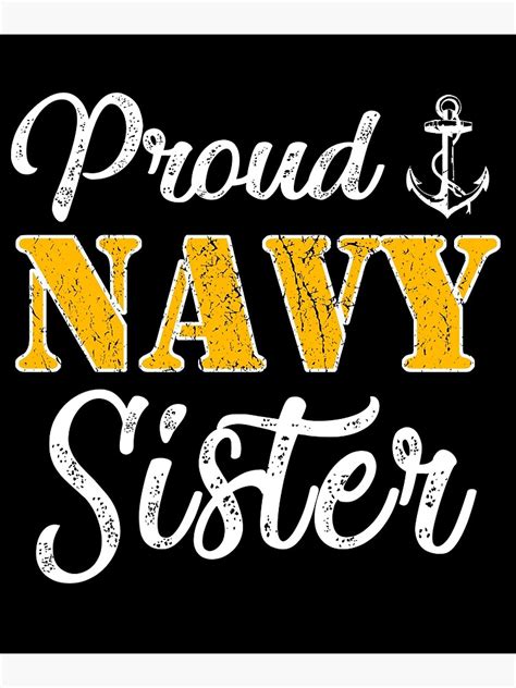 Us Military Proud Navy Sister Veteran Poster For Sale By Venoshadalay