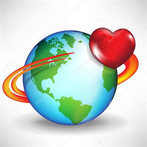 Love Makes The World Go Round Concept — Stock Vector © Corneliap 7041279