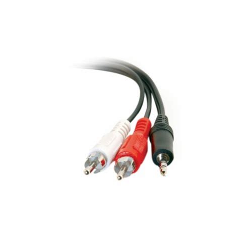 C2g Value Series One 3 5mm Stereo Male To Two Rca Stereo Male Y Cable 6 Feet Black 1 Unit Fry