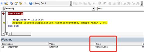 Vba Matching Value In A Range Stack Overflow