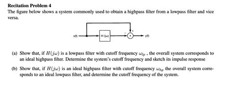 Recitation Problem 4the Figure Below Shows A System
