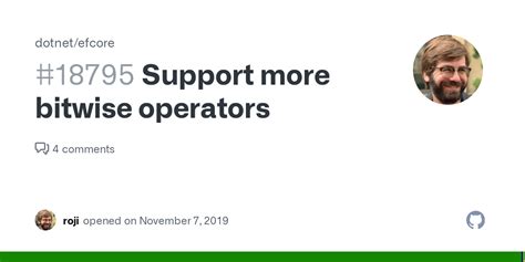 Support More Bitwise Operators · Issue 18795 · Dotnetefcore · Github