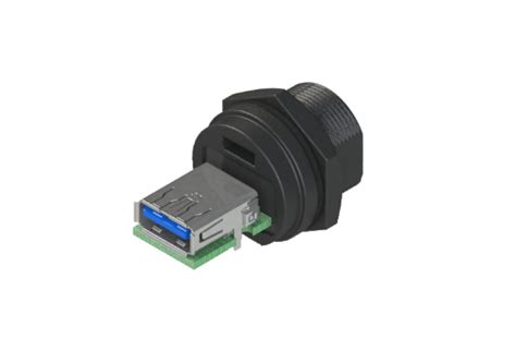 방수 Ip66 ~ 68 Usb 30 A 타입 암 패널 실장 커넥터 Usb3ac P3csj Holin