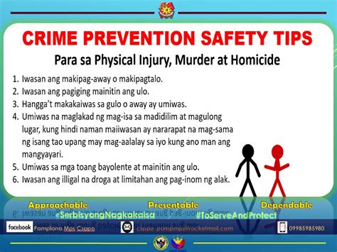 Crime Prevention Safety Tips Para Sa Pamplona Mps Csppo