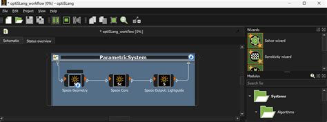 “go To Optislang” Button In Speos Ansys Optics