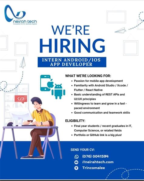 Internship Android Ios App Developers Jobseekerlk