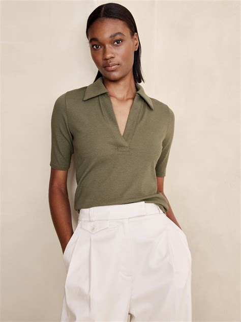 Elbow Length Sleeve Polo At Catherine Dorsey Blog