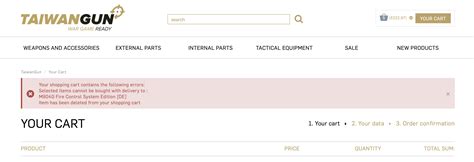 Error Code While Ordering From Taiwangun Rairsoft