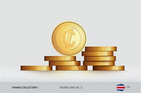 골드 동전입니다 현실적인 코스타리카 콜론 동전 쌓아 동전에 서 웹사이트 웹 디자인 모바일 애플 리 케이 션 인포 그래픽에 대 한 금융 개념 0명에 대한 스톡 벡터 아트 및