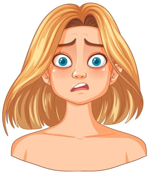 La Mujer Preocupada Con El Cabello Rubio Vector Gratis