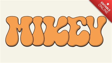 Mikey Super Retro Font Editable Online Text Effect Generator