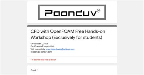 Free Course On Cfd With Openfoam By Adwaith Gupta Paanduv