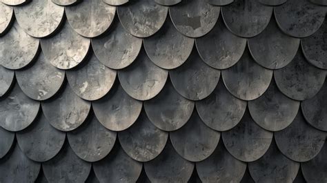 Premium Photo A Series Of Black Circular Tiles Arranged In A Pattern That Resembles A Roof