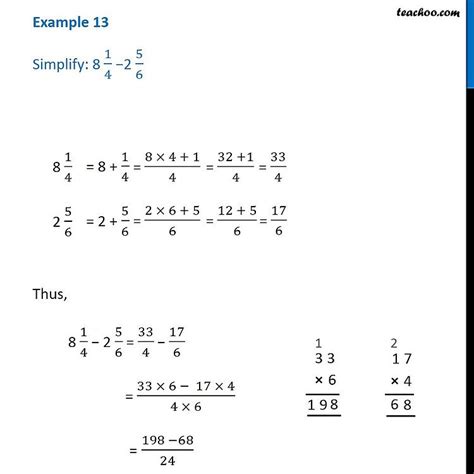 Example 13 Simplify 8 14 2 56 Chapter 7 Class 6 Teachoo