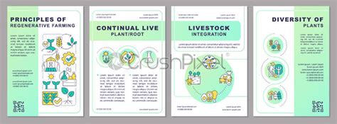Principles Of Regenerative Farming Green Gradient Brochure Template Stock Vector 5707671