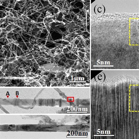 A Sem Image Of Sic Nws B Tem Image Of A Single Sic Nw With A Low Download Scientific
