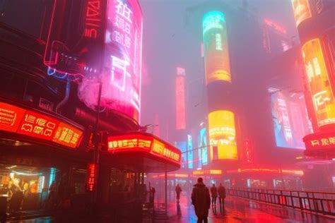 Cyberpunk Urban Landscapes Of Colorful Visuals