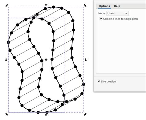 How To Connect Patterns Of Two Closed Paths With Straight Lines On Inkscape Graphic Design
