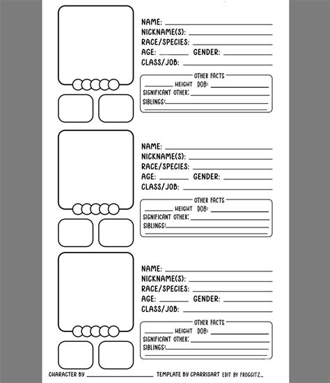 Rp Character Template Content Calendar Template