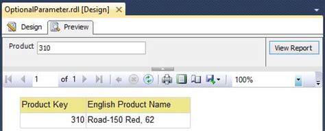 Ssrs Reports With Optional Query Parameters