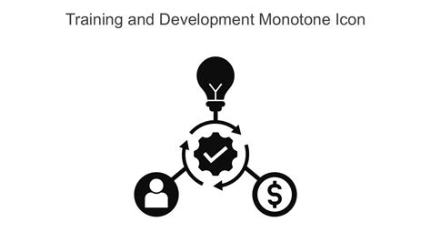 Training And Development Monotone Icon In Powerpoint Pptx Png And