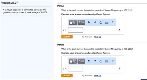 Solved A F Capacitor Is Connected Across An AC Chegg