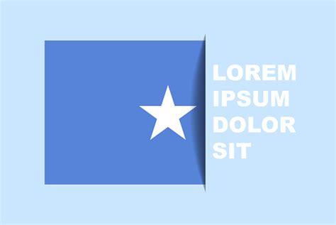 복사 공간이있는 반 소말리아 플래그 벡터 그림자 스타일이있는 국가 플래그 수평 슬라이드 효과 소말리아 아이콘 디자인 자산 관광에